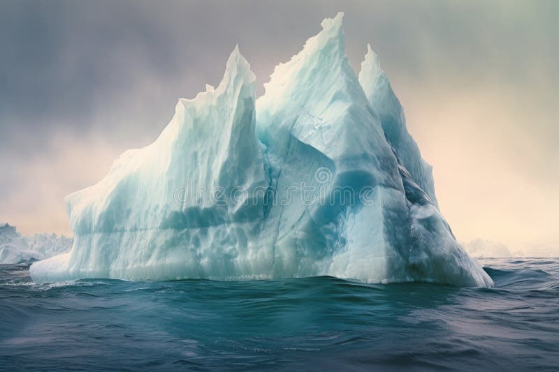 Close-up of Iceberg Edges Breaking during Flip Stock Illustration ...