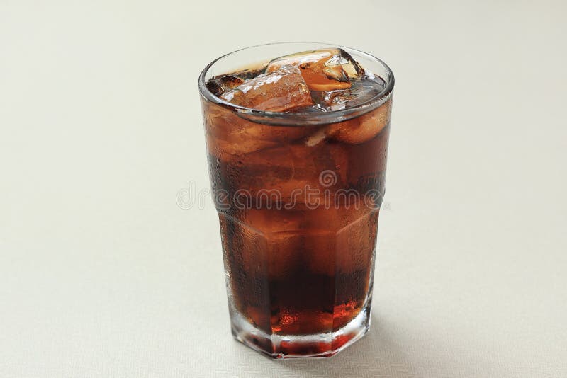 Close Up Iced Cola in a High Ball Glass Stock Image - Image of bubble ...