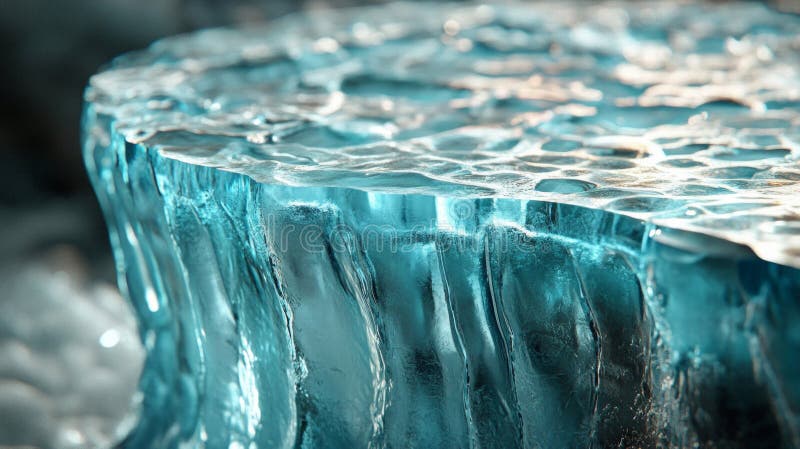 Close Up of Icy Blue Glacial Ice Texture Stock Illustration ...