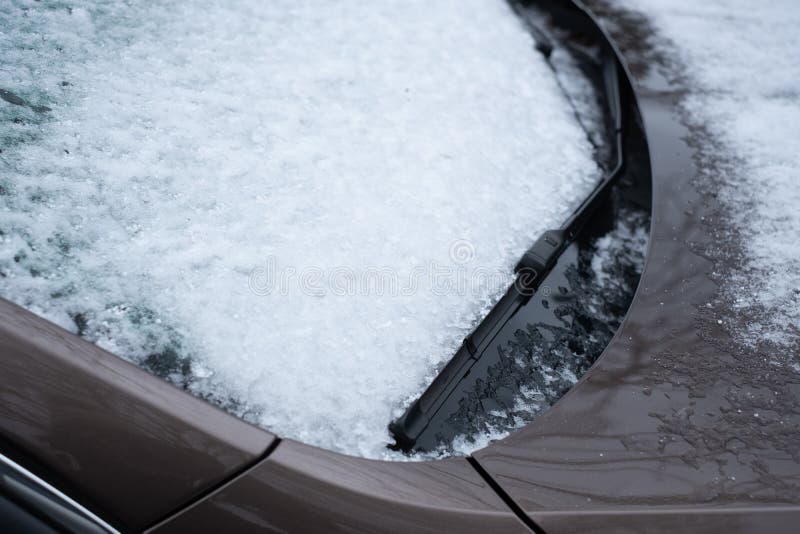 Frozen car windshield stock photo. Image of outdoors - 213188478