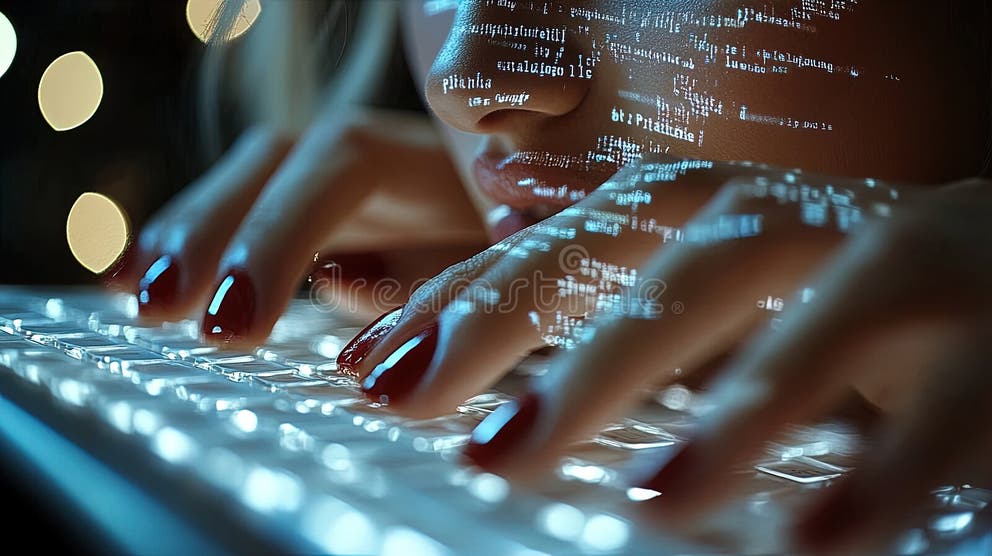A Close-up of Illuminated Computer Code on a Screen, Showcasing ...