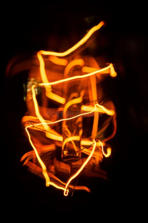 Abstract Light Pattern on a Light Bulb Stock Image - Image of element ...