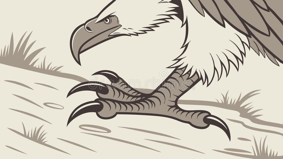 Eagle Talon Close,up, Sharp Claws and Bird Anatomy Detail Vector Design ...