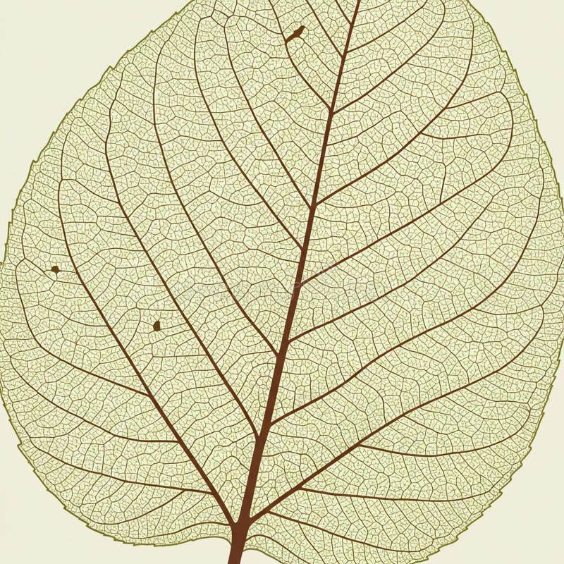 A Close-up Illustration of a Leaf Showcases an Intricate Network of ...