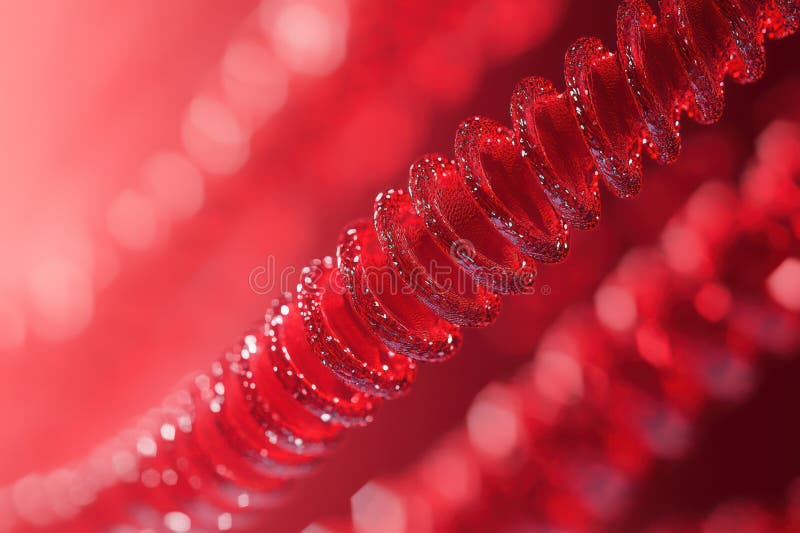 Microscopic View of Rod-shaped Red Bacteria on Blurred Background Stock ...