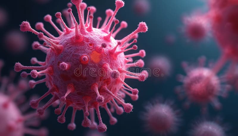 Close Up View Pink Cells Under Microscope Stock Photos - Free & Royalty ...