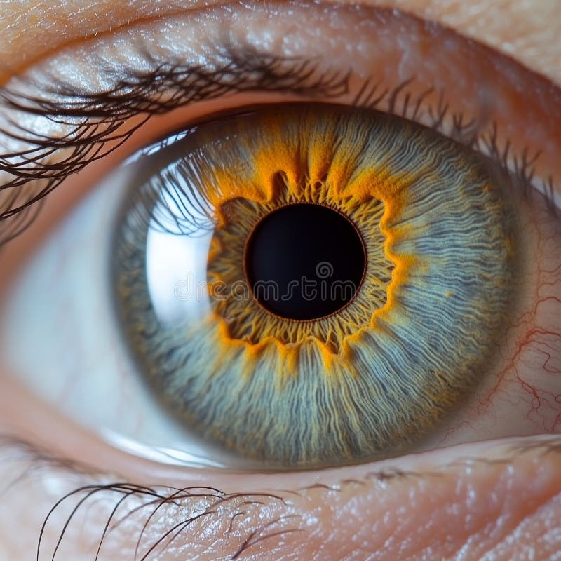 A Close-up Image of an Abstract Eye with Elaborate, Fiery Details Stock ...