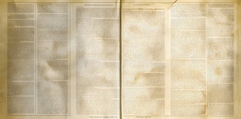 A Close-Up Image of an Antique Newspaper Article with a Torn and Aged ...