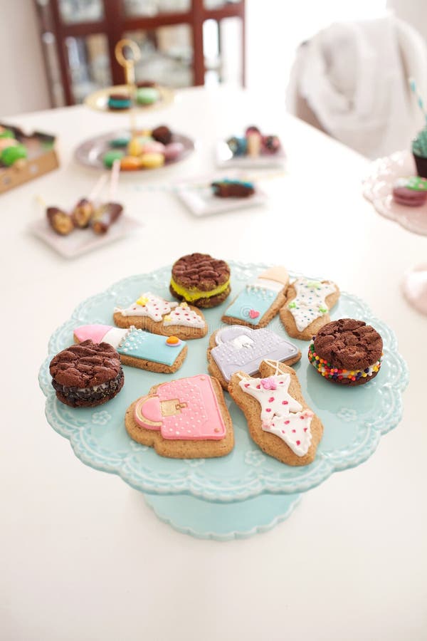 Close Up Image of Assorted Colorful Cakes and Biscuits Stock Image ...