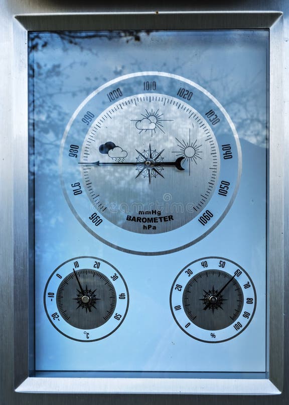 Close-up Image of a Barometer Stock Photo - Image of hands, climate ...
