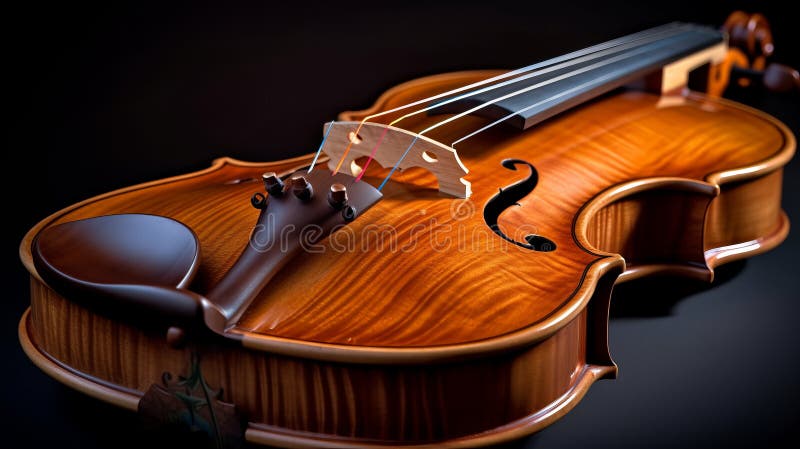 A Close Up Image of Beautiful Elegant Violin. Generative AI Stock ...