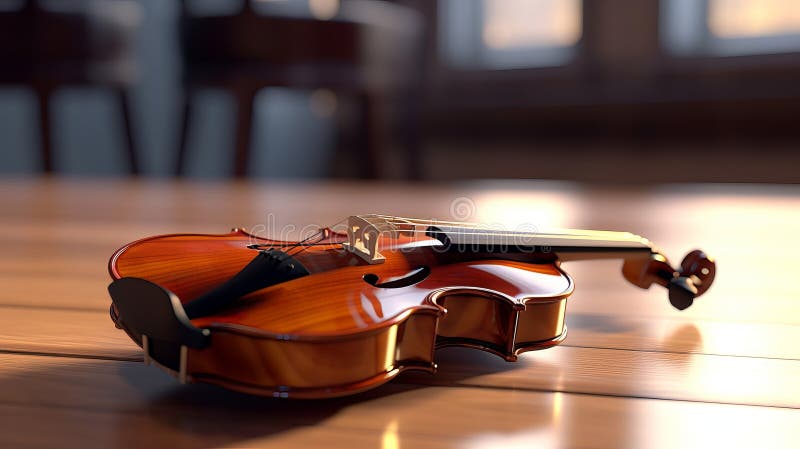 A Close Up Image of Beautiful Elegant Violin. Generative AI Stock ...