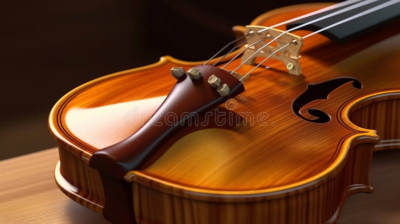 A Close Up Image of Beautiful Elegant Violin. Generative AI Stock ...