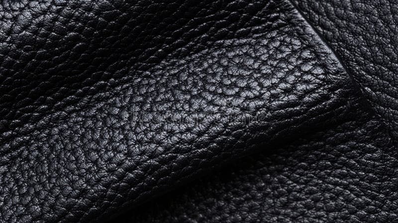 A Close-up Image of a Black Leather Surface with a Textured, Bumpy ...