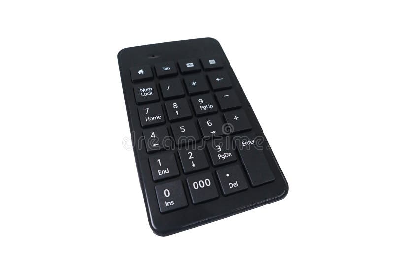 Close-up Image of a Black Numeric Keypad. Stock Image - Image of ...