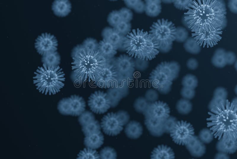 Blue Bacteria Cells Science Illustration Stock Illustration ...