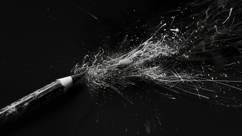 A Close-up Image of a Broken Pencil with Its Graphite Core Exposed ...