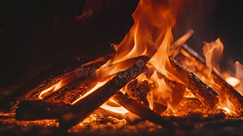 Burning Fire Visual Effect Green Screen, this 3D Animation Stock Video ...