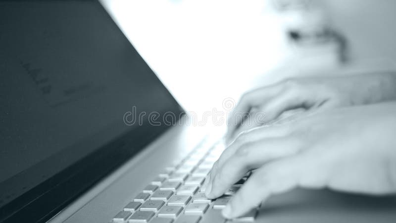 Typing on Notebook stock image. Image of network, casual - 151357785
