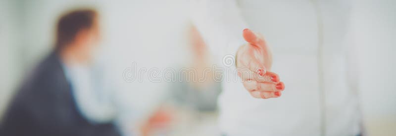 Close Up Image of a Businesswoman Hand Offering Handshake Stock Image ...