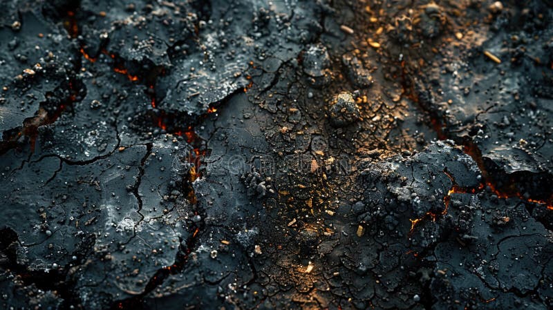 Close Up of Smoldering Black Ground after a Wildfire Stock Image ...