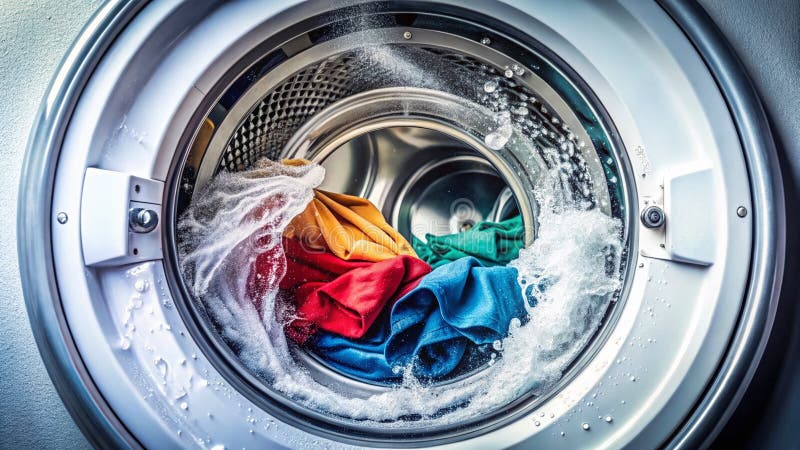 A Deep Dive into the Laundry Cycle Closeup of a Washing Machines ...