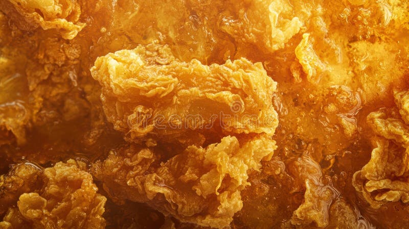 Crispy Golden Fried Chicken Texture Close-Up Showing Juicy Meat and ...