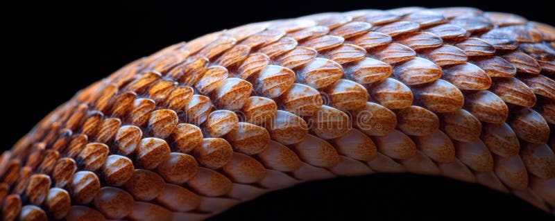 Macro Shot of a Snake S Tail Showcasing Intricate, Detailed Scales with ...