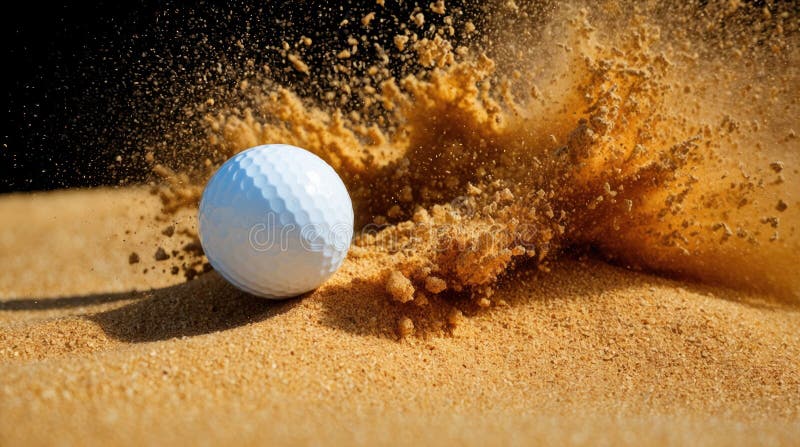Close-up Image Capturing the Motion Blur of a White Golf Ball in High ...
