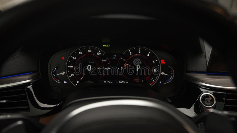 The Close Up of SUV Car Dashboard. Stock Image - Image of motor ...
