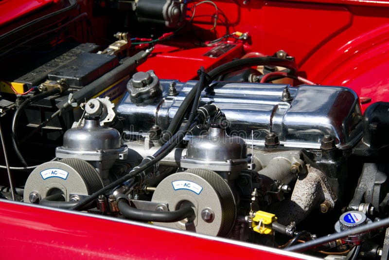 Classic Red Triumph Spitfire Motor Car Parked on Seafront Promenade ...