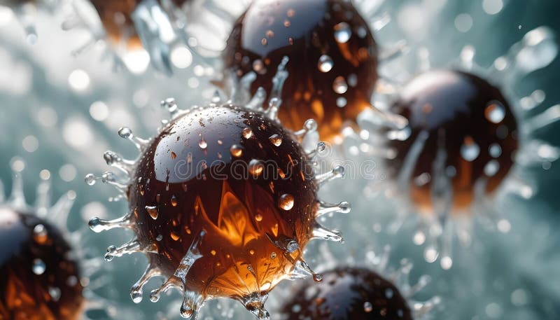 Close-up Image of a Cluster of Brown, Spherical Objects with Spiky ...