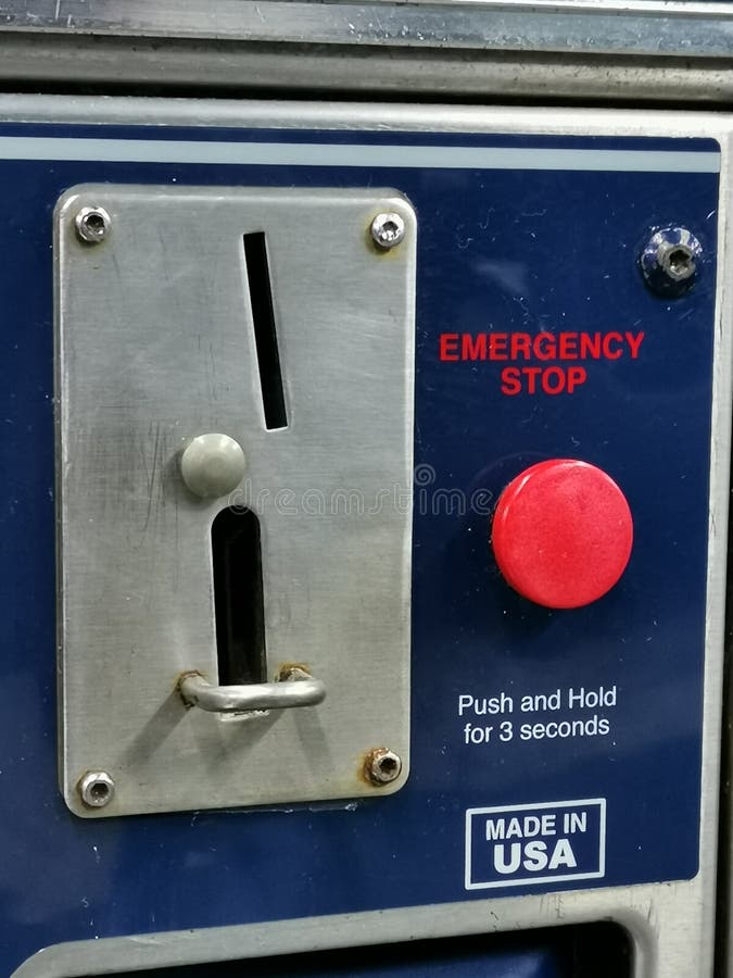 Close Up Image of Coin Coin Slot Panel from Operated Machine Stock ...