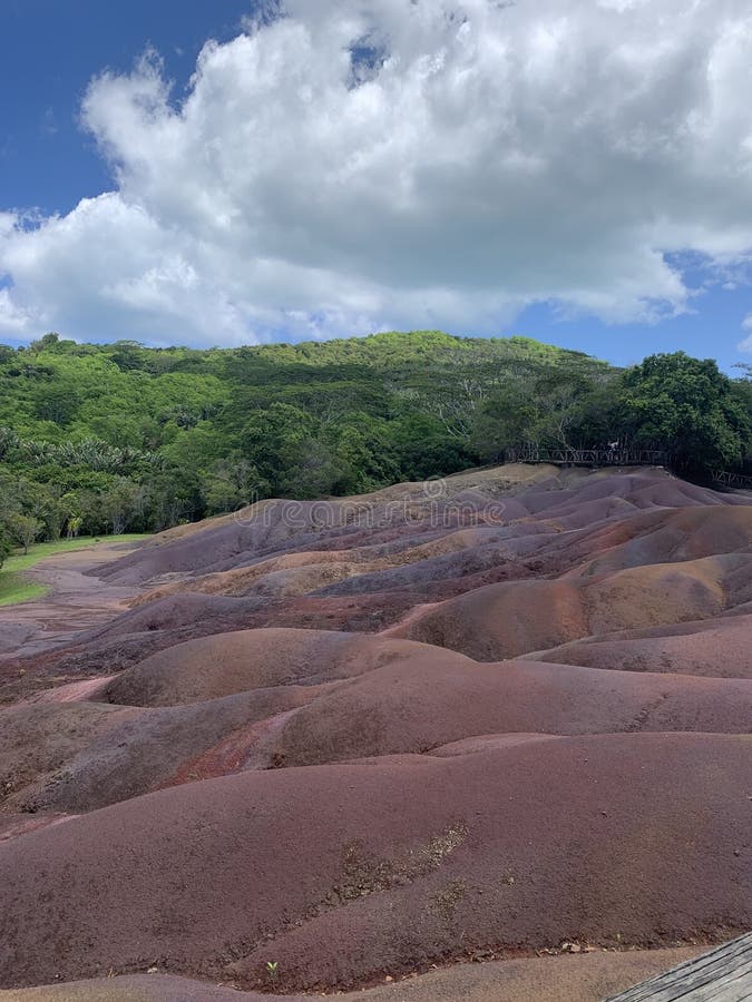 Close-up Image of the 7 Coloured Earth in Chamarel, Mauritius Stock ...