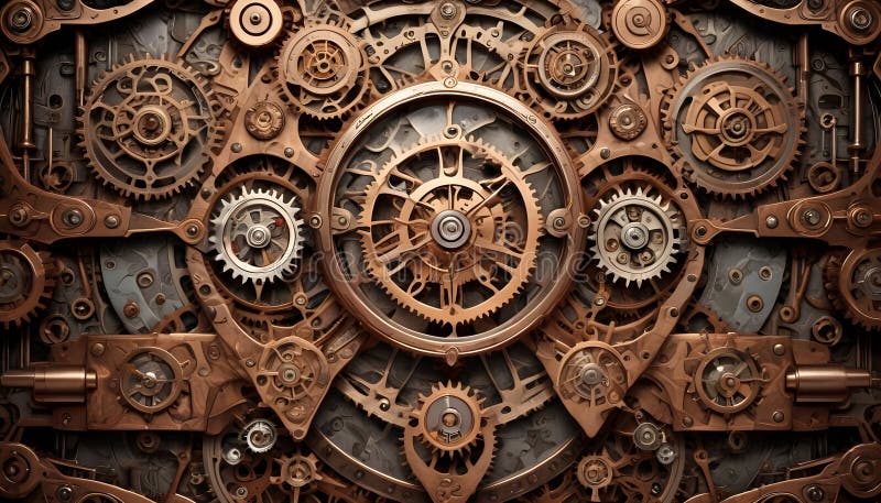 A Close-up Image of a Complex System of Interconnected Gears and Cogs ...