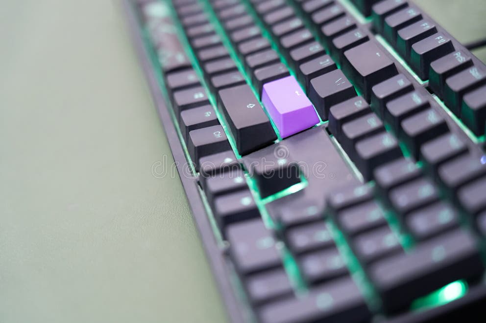 Close-up Image of Computer Keyboard Focus on a Specific Point Stock ...