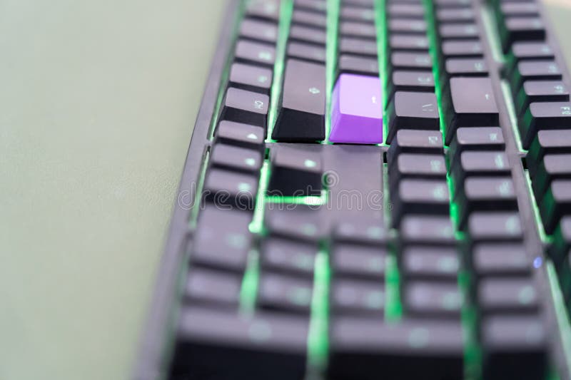 Close-up Image of Computer Keyboard Focus on a Specific Point Stock ...