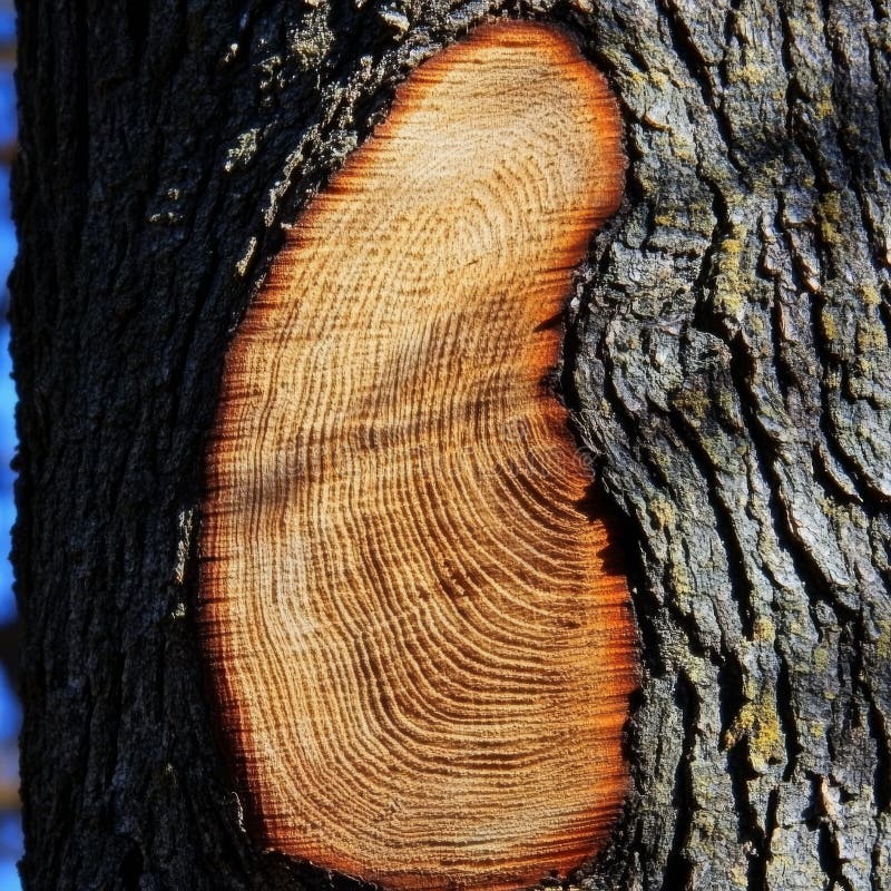 This is a Close-up Image of Concentric Tree Rings, Showcasing the ...