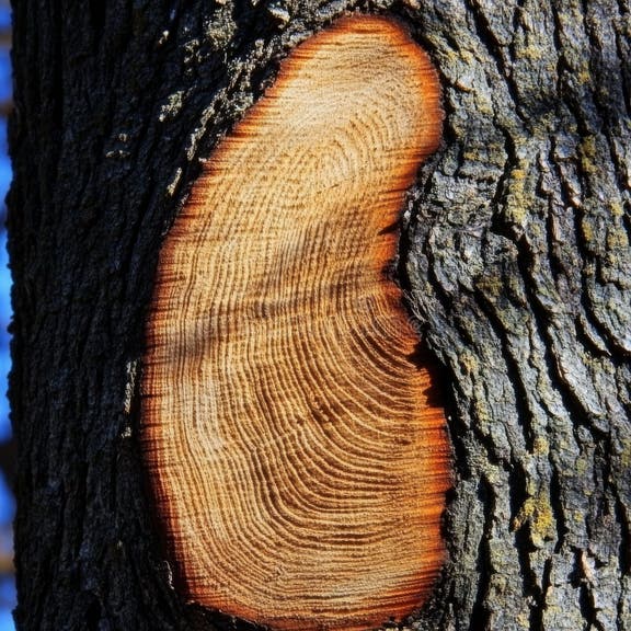This is a Close-up Image of Concentric Tree Rings, Showcasing the ...