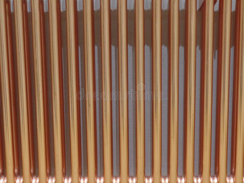 Close Up Image of a Copper Coloured Radiator Stock Image - Image of ...
