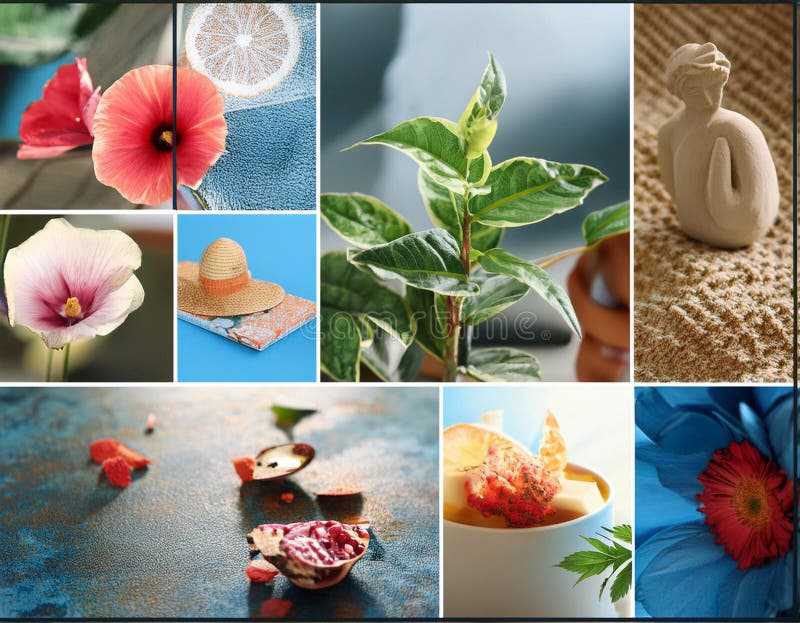 Creative Collage Featuring Various Images, Representing Artistic ...