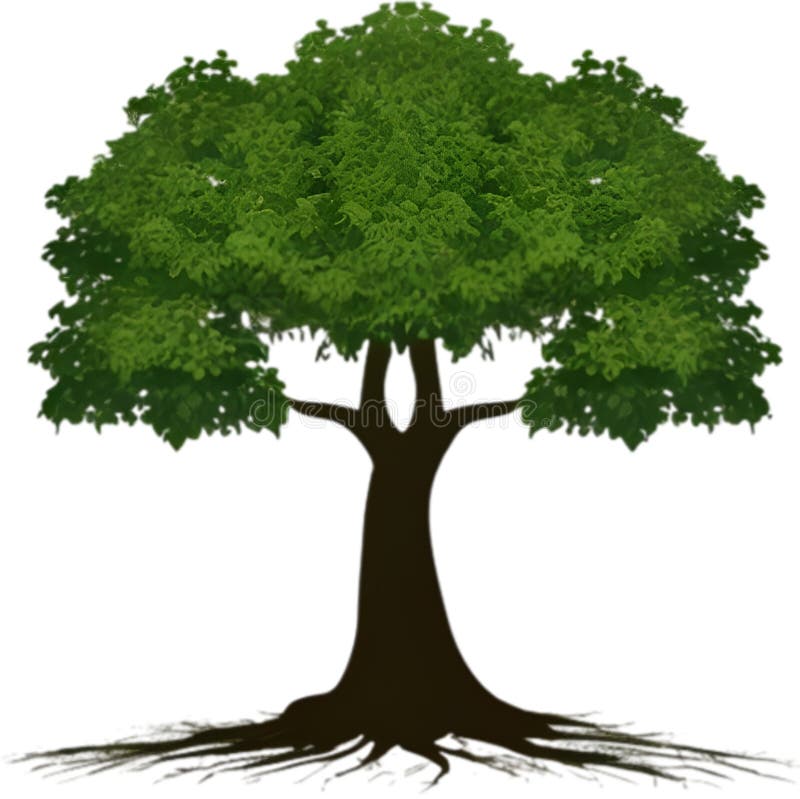 Close-up Image of a Cute Tree Logo. Stock Illustration - Illustration ...