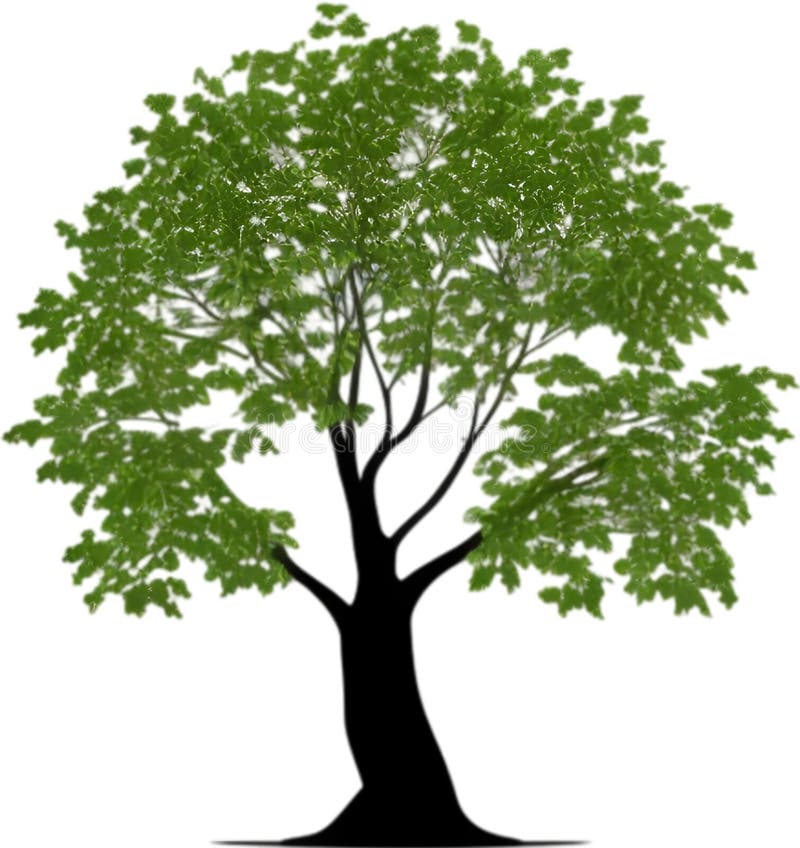 Close-up Image of a Cute Tree Logo. Stock Illustration - Illustration ...