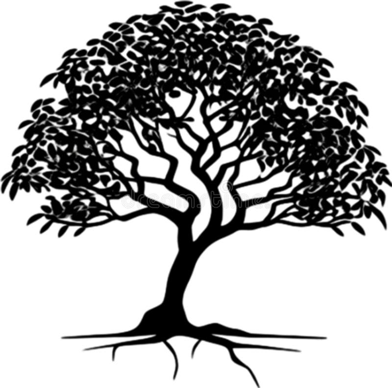 Close-up Image of a Cute Tree Logo. Stock Illustration - Illustration ...