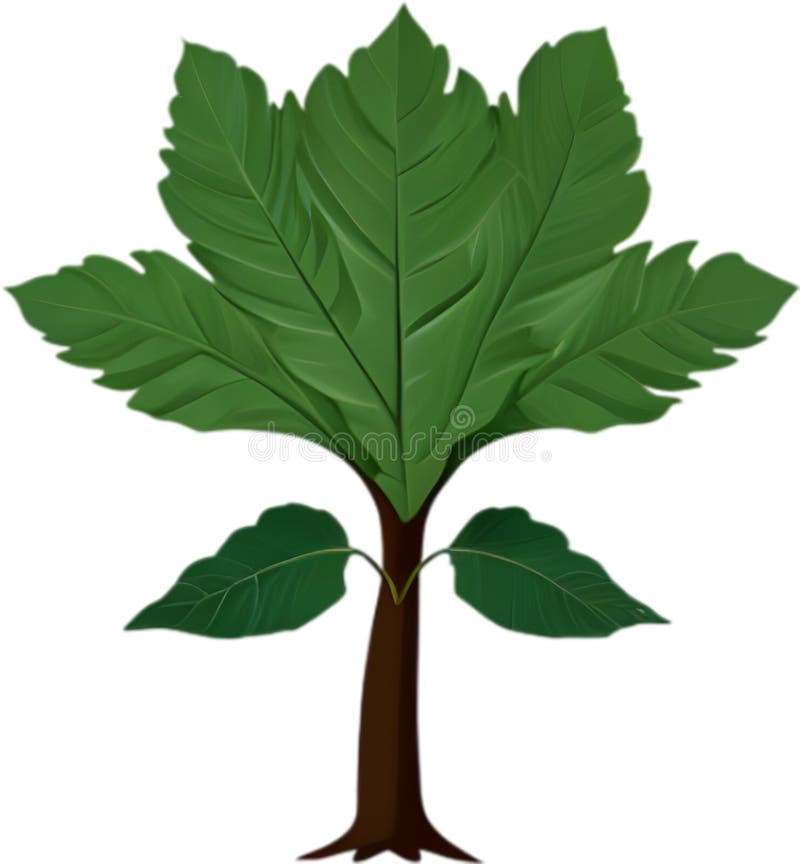 Close-up Image of a Cute Tree Logo. Stock Illustration - Illustration ...