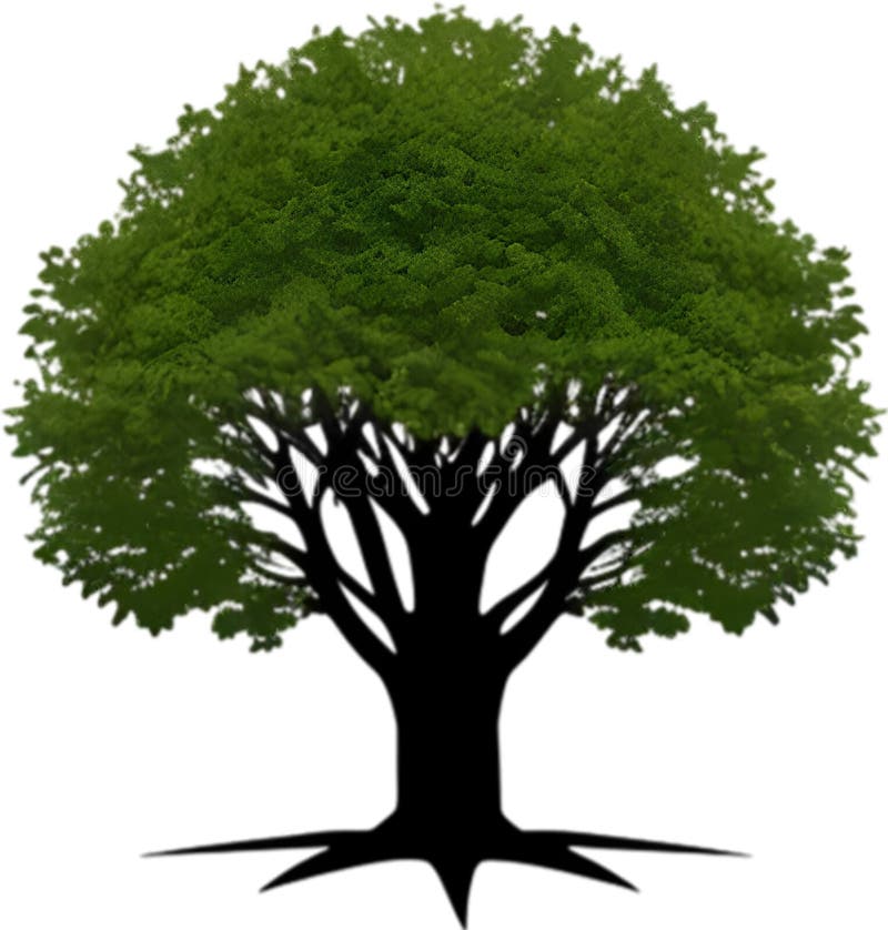 Close-up Image of a Cute Tree Logo. Stock Photo - Illustration of ...