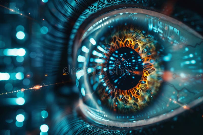 Digital Eye a Glimpse into the Future of Technology Stock Illustration ...