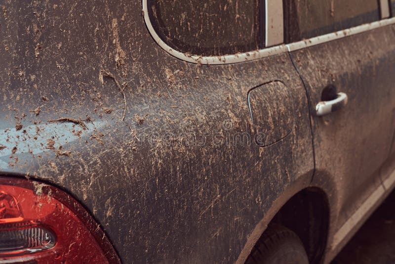 Close-up Image of a Dirty Car after a Trip Around the Countryside Stock ...