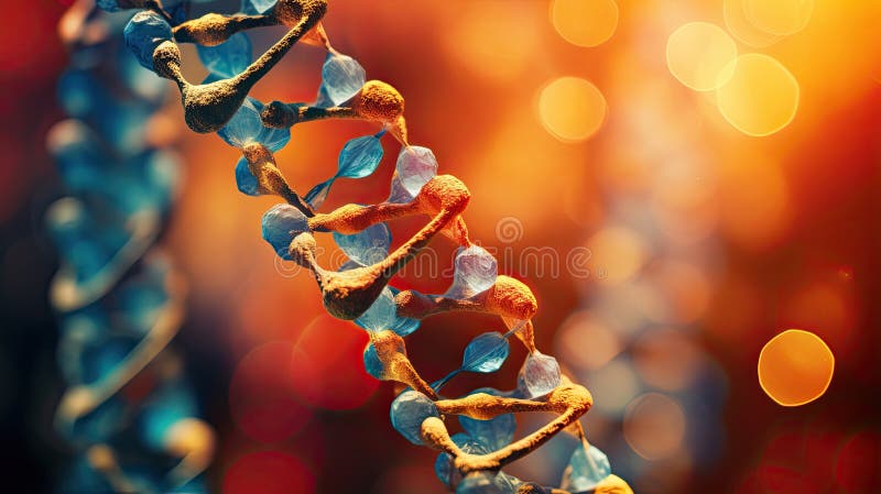 A Close-up Image of the Dna Structure Stock Illustration - Illustration ...