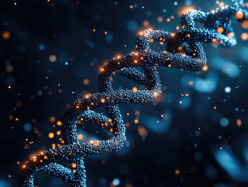 A Close-up Image of a Double Strand of DNA Molecule Stock Image - Image ...